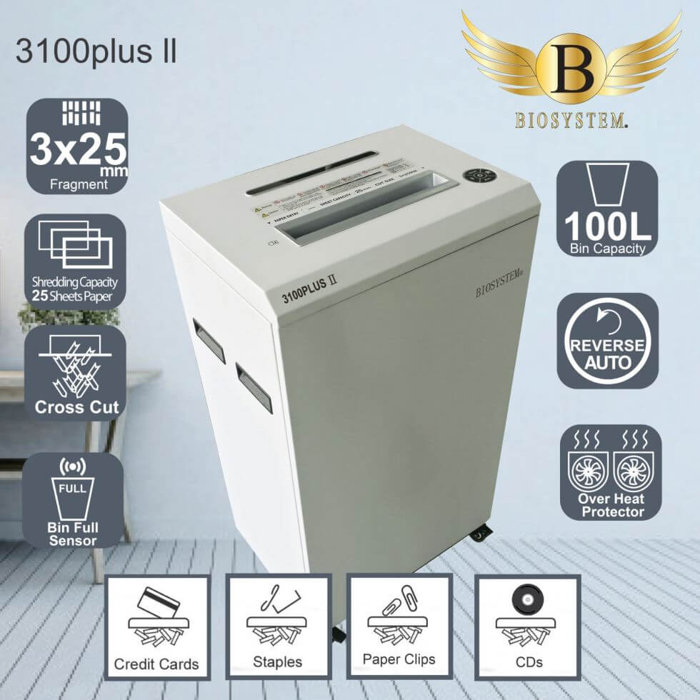Biosystem 3100plus II Heavy Duty Shredder – SAFES & OFFICE SECURITY ...