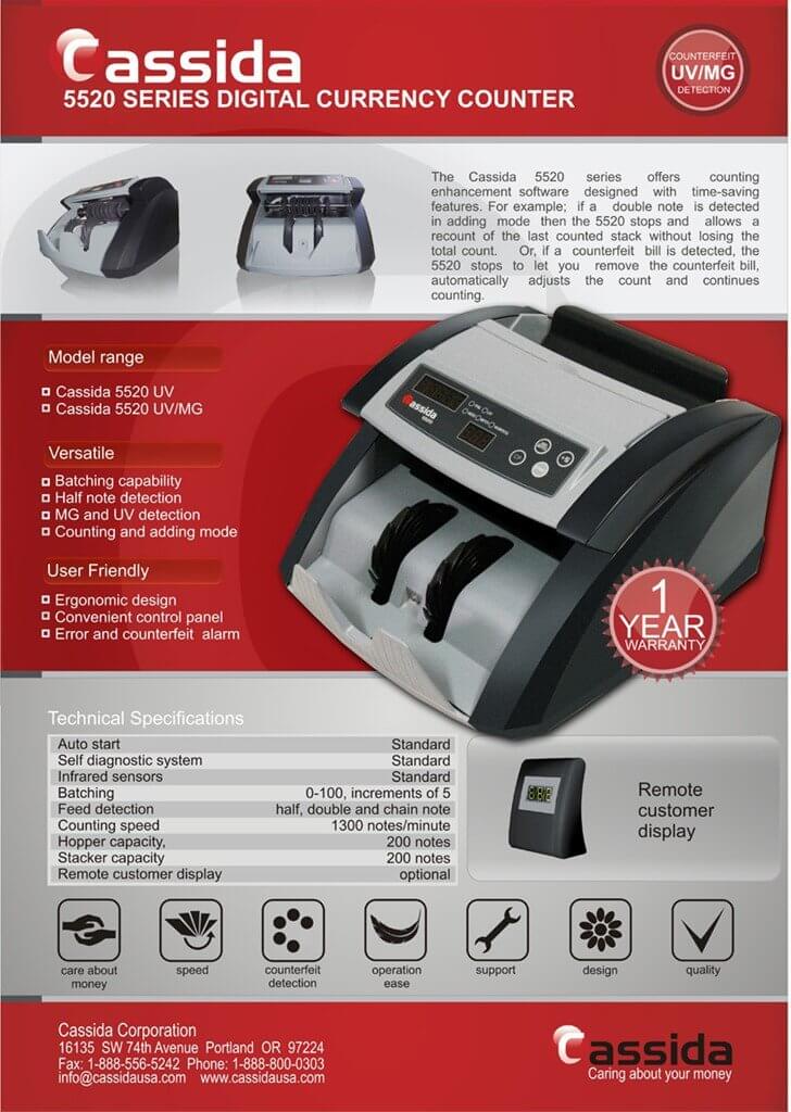 Cassida 5520 Series Notes Bill Counter – SAFES & OFFICE SECURITY ...